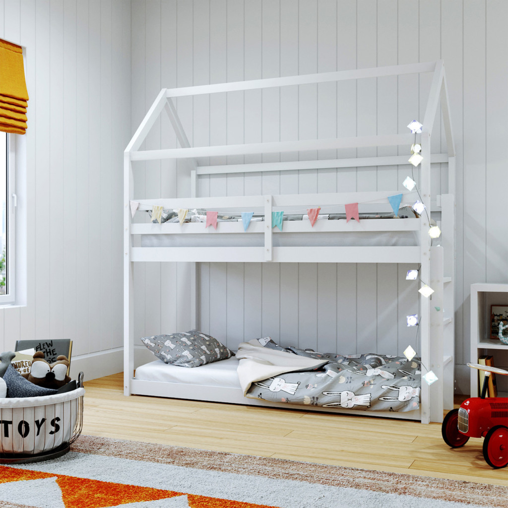Brook Timber House Design Twin Bunk Bed | Shop at Bedbuyer™